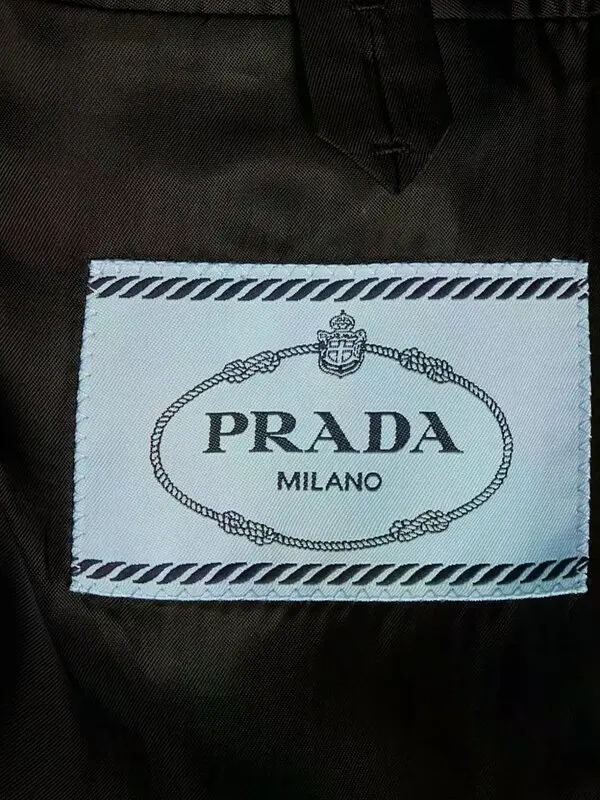 Prada Embellished Triangle Logo Plaque Jacket