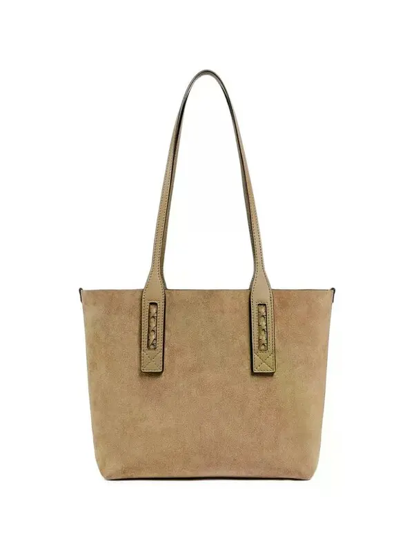 AVITEUR Woven-detail Suede Tote Bag