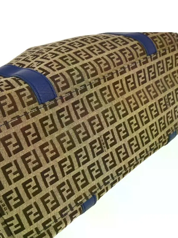Fendi Zucchino Canvas Logo-charm Tote Bag