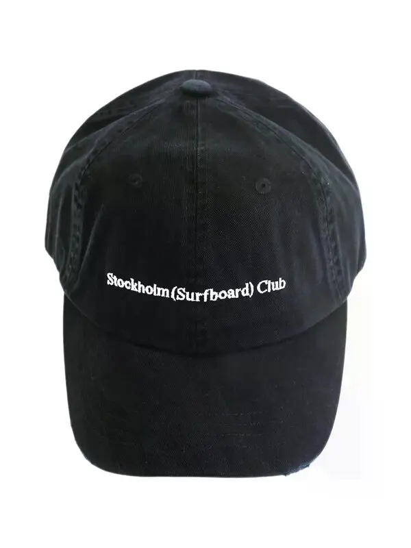STOCKHOLM SURFBOARD CLUB Logo-embroidered Distressed Baseball Cap