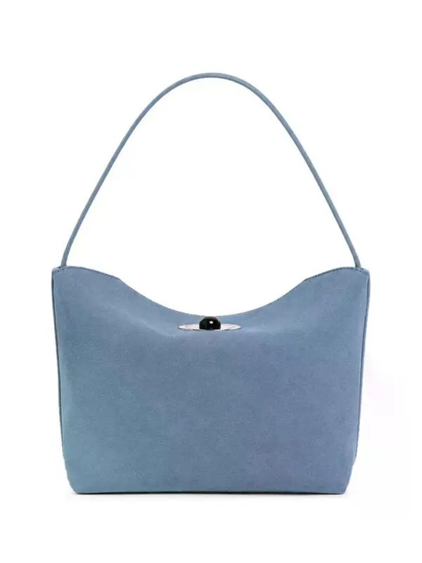 Christopher Esber Turnlock Suede Mini Bag - Blue