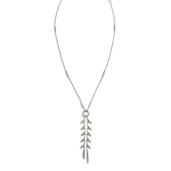 STONE FRUIT Fishtail Necklace - Silver