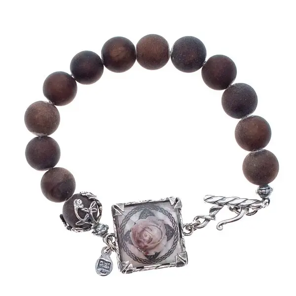 GEM KINGDOM Mashan Jade Rose Bracelet