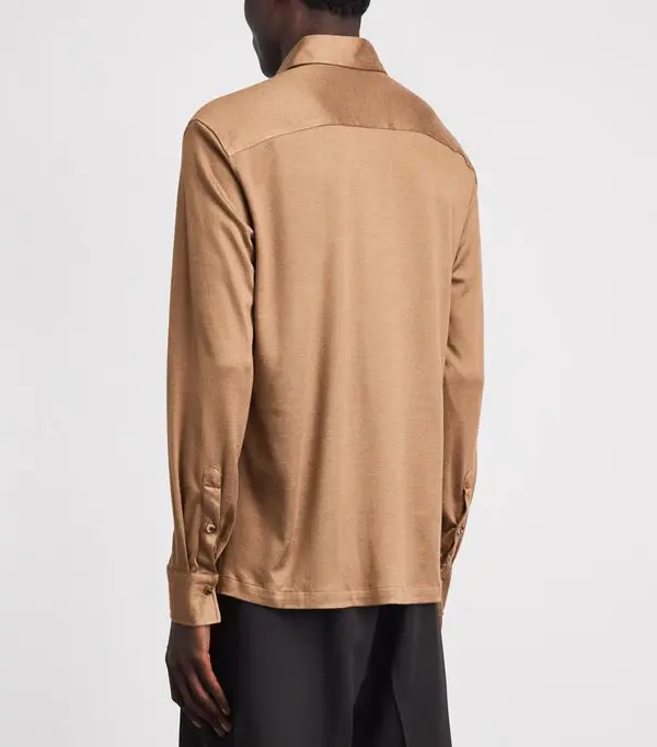Isaia Silk Jersey Shirt