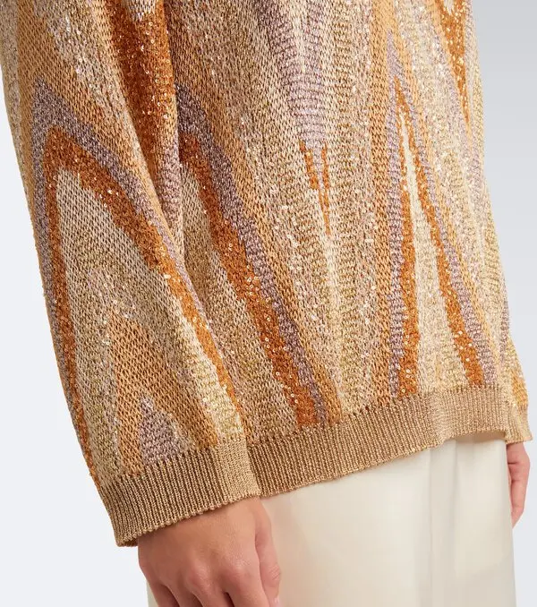 Missoni Zigzag Sequined Lame Sweater