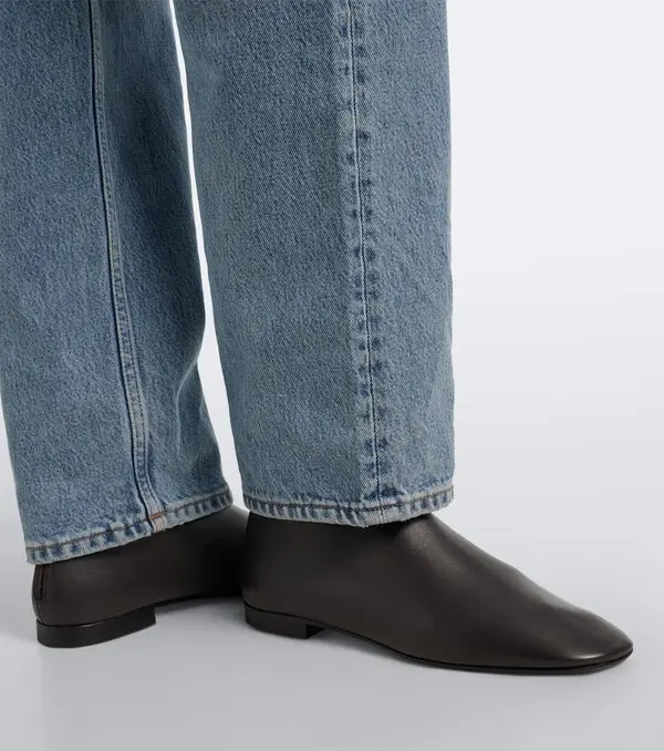 TOTEME Leather Ankle Boots