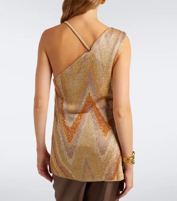 Missoni Zigzag Sequined Lame Top