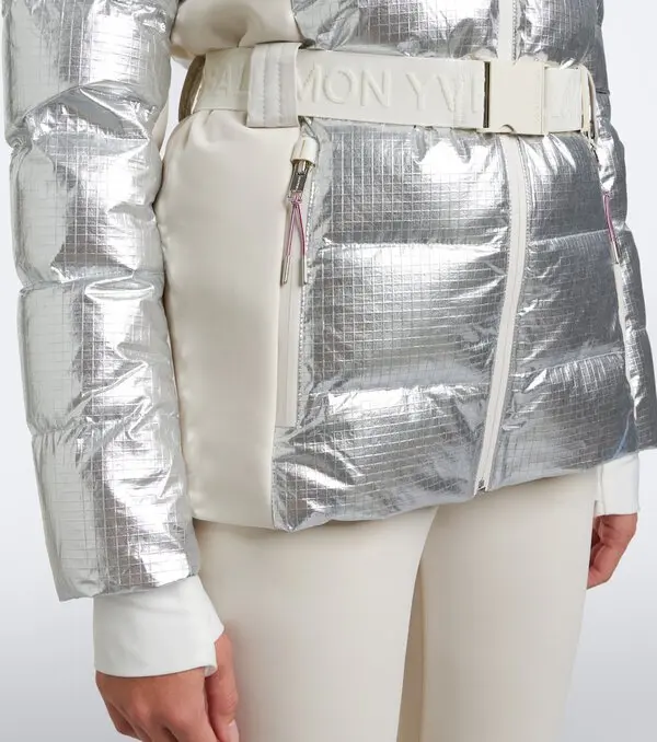YVES SALOMON Belted Shearling-trimmed Ski Jacket