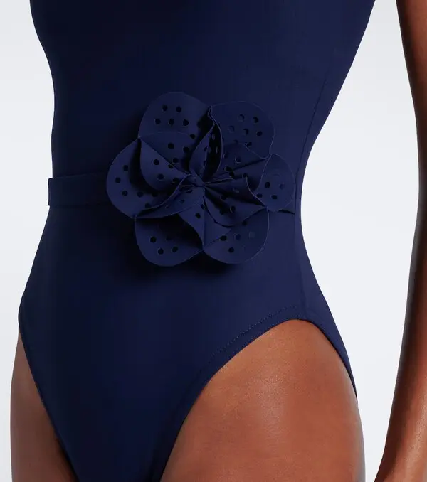 KARLA COLLETTO Rosetta Floral-applique Swimsuit