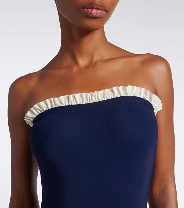 KARLA COLLETTO Basics Ruffled Strapless Swimsuit