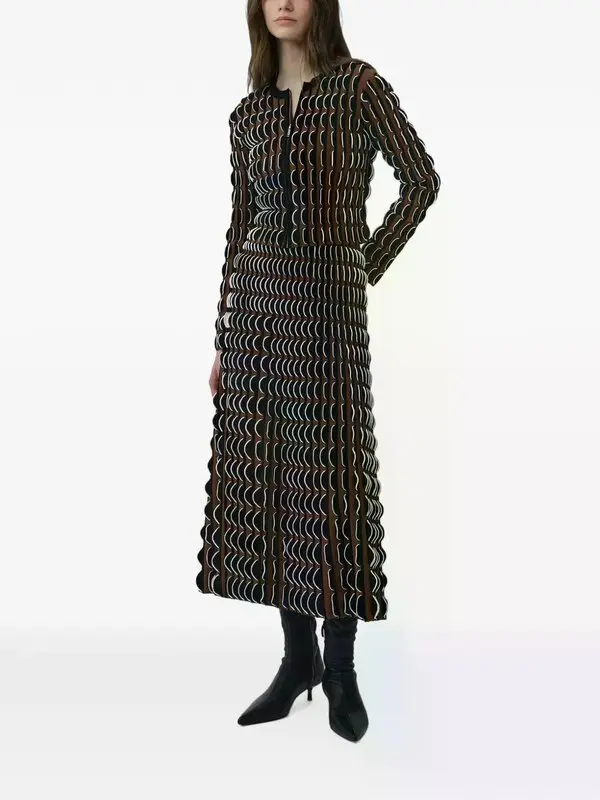 Simkhai Kylie Geometric-pattern Cropped Cardigan