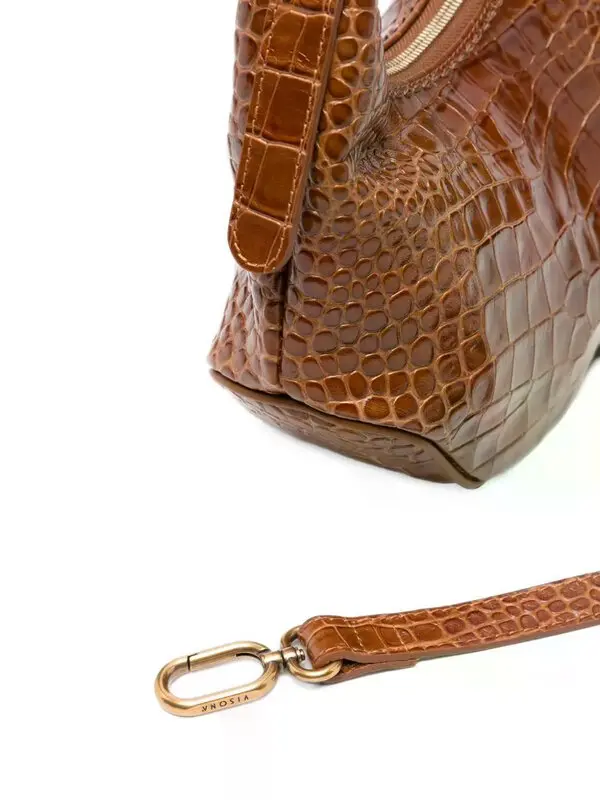 VISONA` Ambra Croc-effect Leather Tote Bag