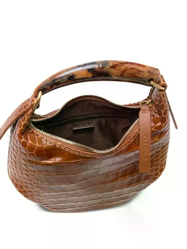 VISONA` Ambra Croc-effect Leather Tote Bag