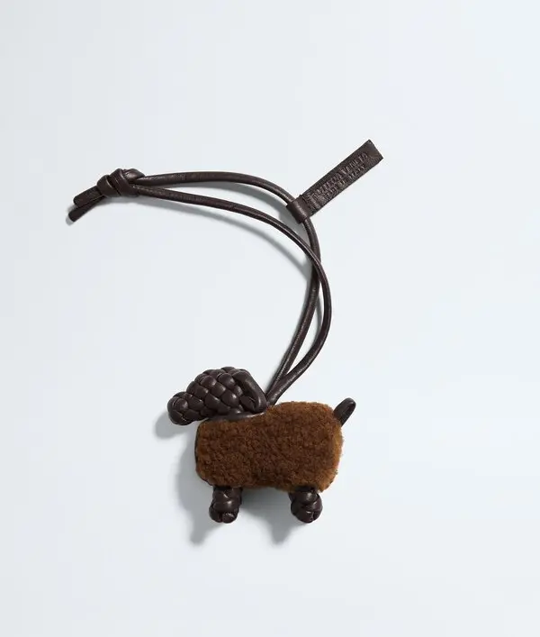 Bottega Veneta Sheep Charm - Espresso/gingerbread