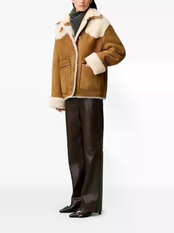 Claudie Pierlot Shearling-trim Button-up Coat
