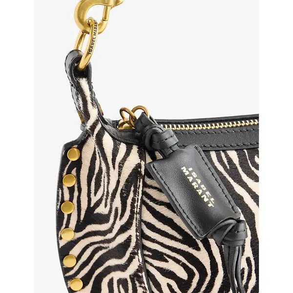 Isabel Marant Étoile Oskan Moon -print Leather Shoulder Bag - Zebra