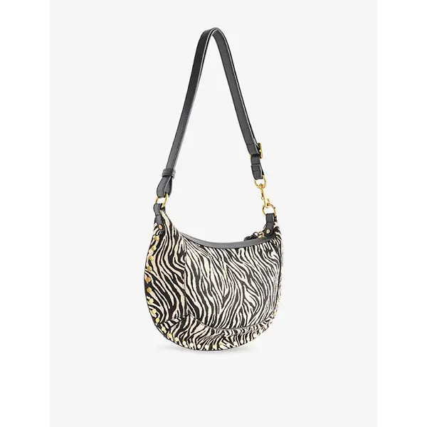 Isabel Marant Étoile Oskan Moon -print Leather Shoulder Bag - Zebra