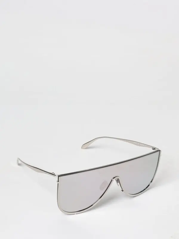 Alaïa Rounded Metal-frame Sunglasses With Ed Lenses - Silver