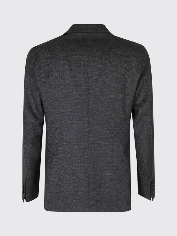 Tagliatore Single-breasted Virgin Wool Blazer With Notch Lapels And Patch Pockets