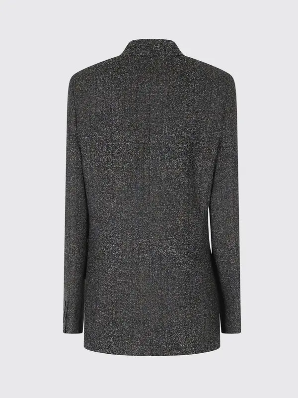Victoria Beckham Single-breasted Virgin Wool And Cotton Blazer With Peak Lapels