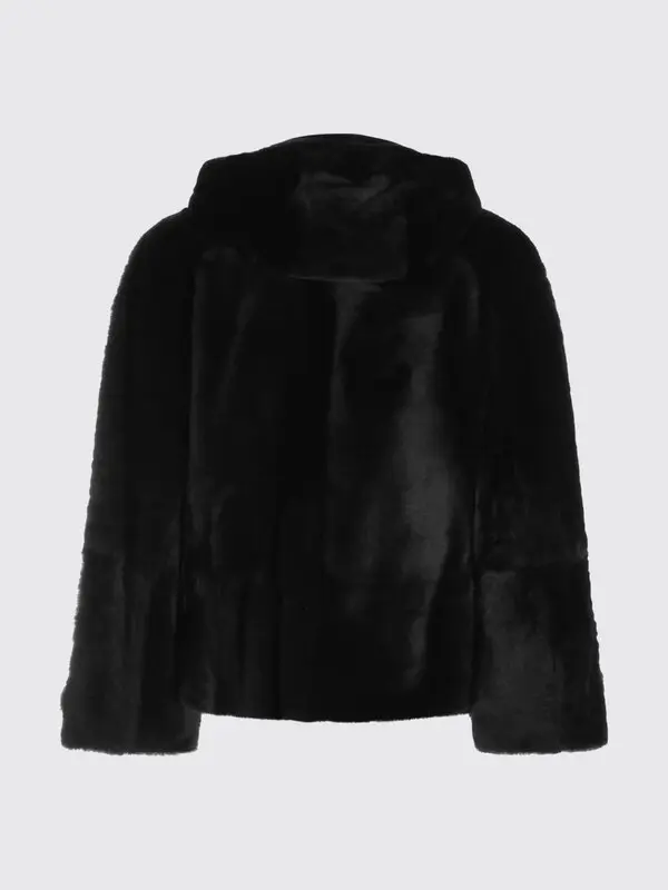 Brunello Cucinelli Short Shearling Jacket With Hood And Nickel-free Monile