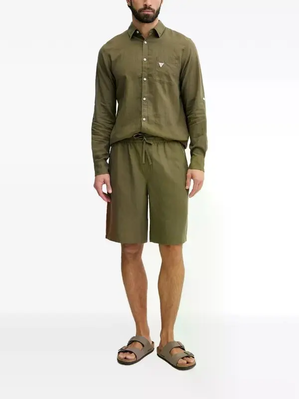 Guess Logo-patch Button-down Shirt