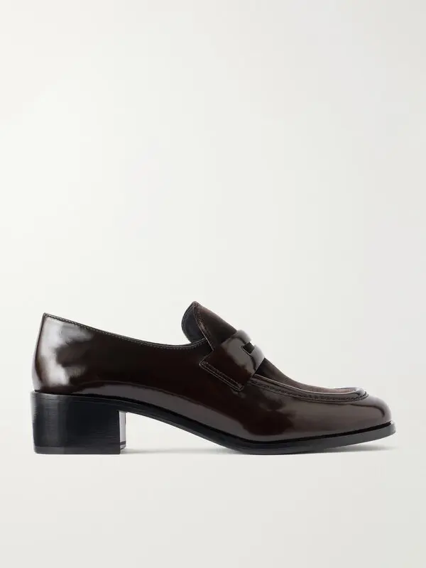 Church's Prudence 45 Velvet-trimmed Leather Loafers - Brown