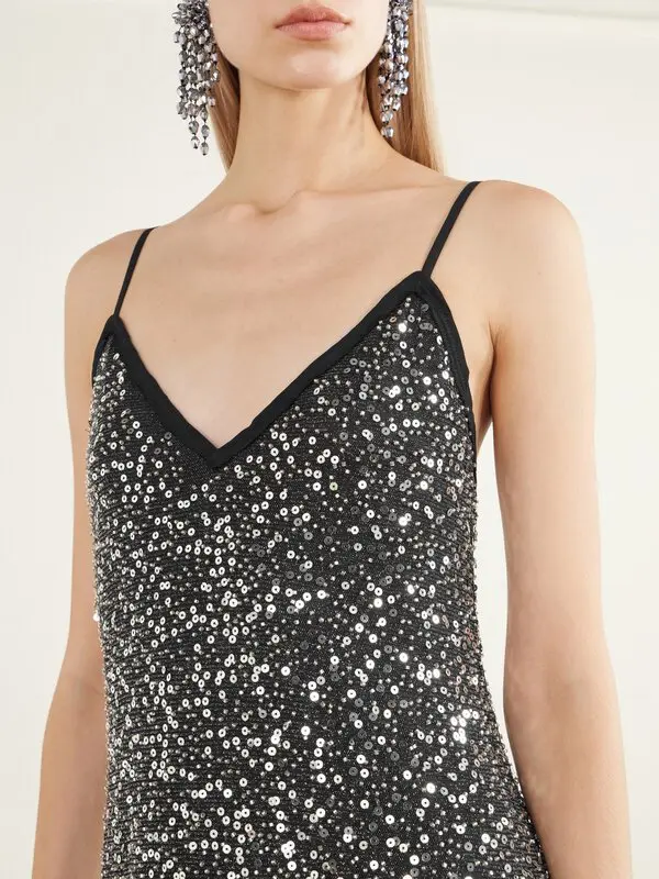 MARANT ETOILE Nevana Sequin-embellished Tulle Midi Dress