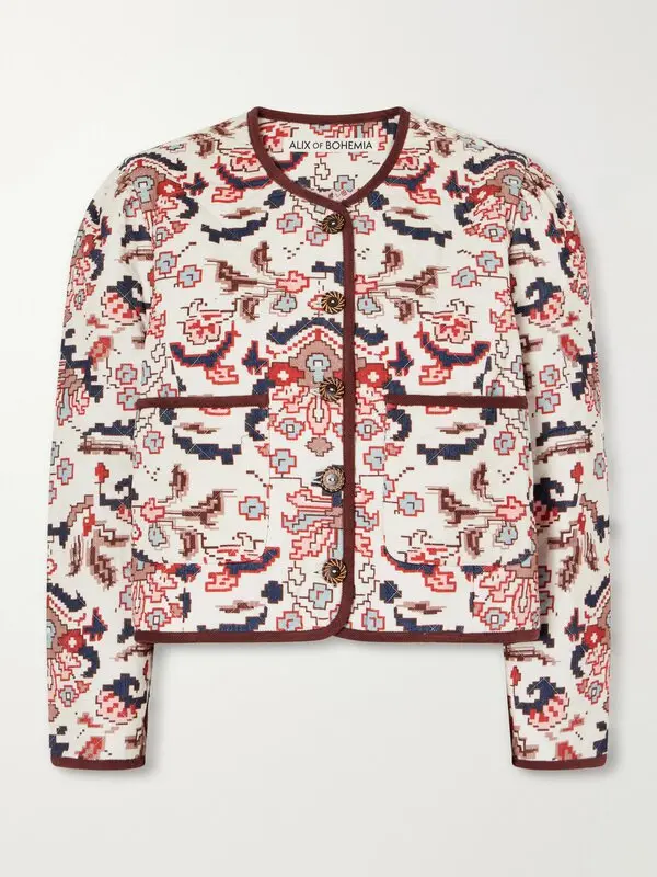 Alix Of Bohemia Dorian Jacquard Cotton-corduroy Jacket - Multi