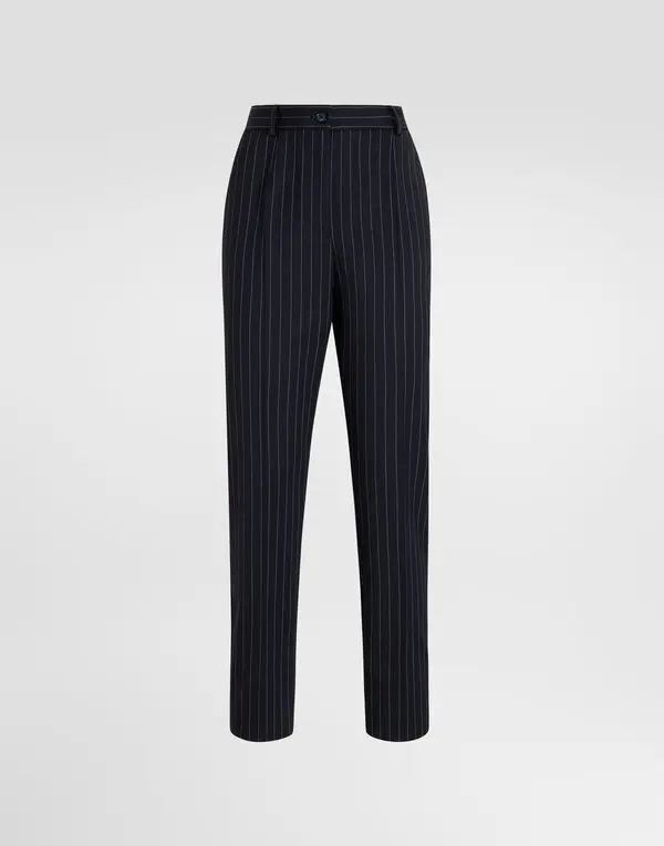 Dolce & Gabbana Pinstripe Wool Trousers Pants And Shorts Multi-colored - Multicolor