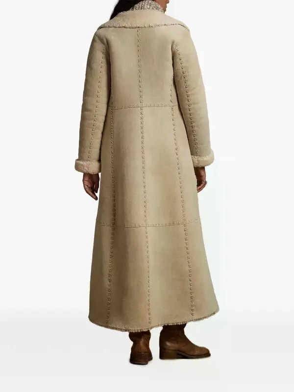 Ralph Lauren Single-breasted Shearling Coat