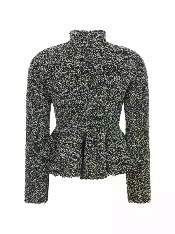 Alberta Ferretti Bouclé Peplum Jacket