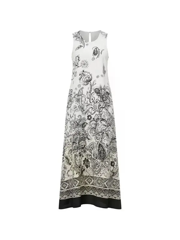 KAOS Paisley-print Sleeveless Midi Dress