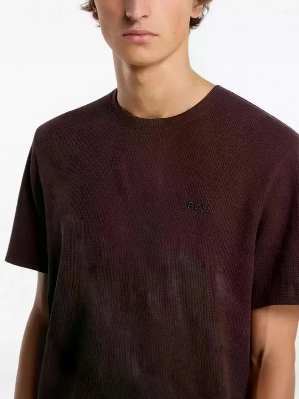 HUGO Waffle-knit Logo-patch Pajama T-shirt