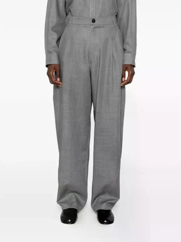 DARKPARK Phebe Pleated Wide-leg Tailored Trousers