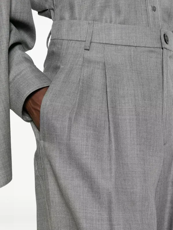 DARKPARK Phebe Pleated Wide-leg Tailored Trousers
