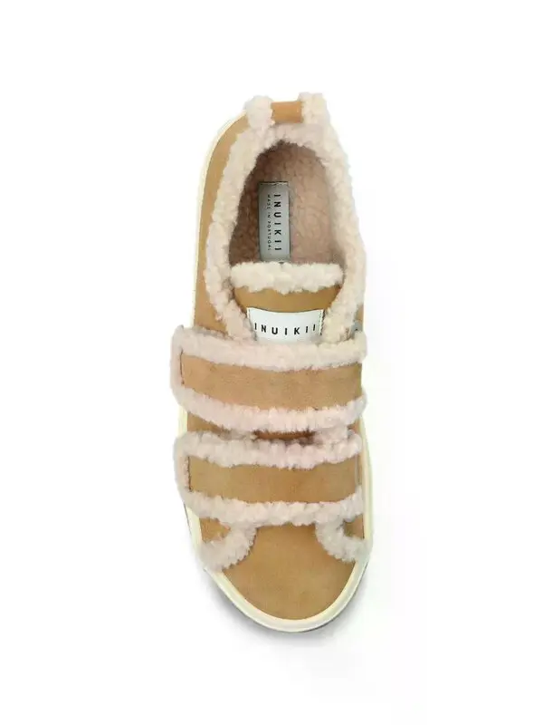 Inuikii Shearling-trim Touch-strap Sneakers