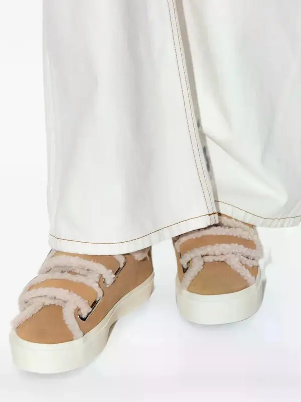 Inuikii Shearling-trim Touch-strap Sneakers