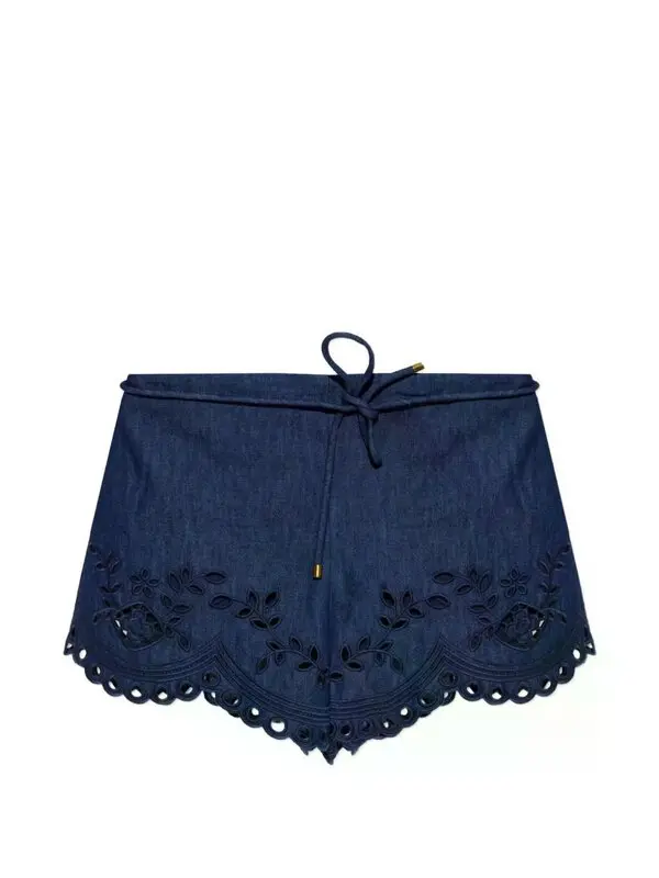 Zimmermann Broderie-anglaise Scalloped-hem Shorts