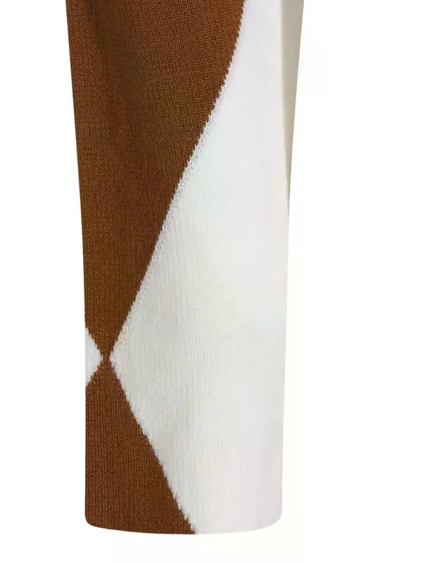 Max Mara Argyle Wool Boxy Sweater