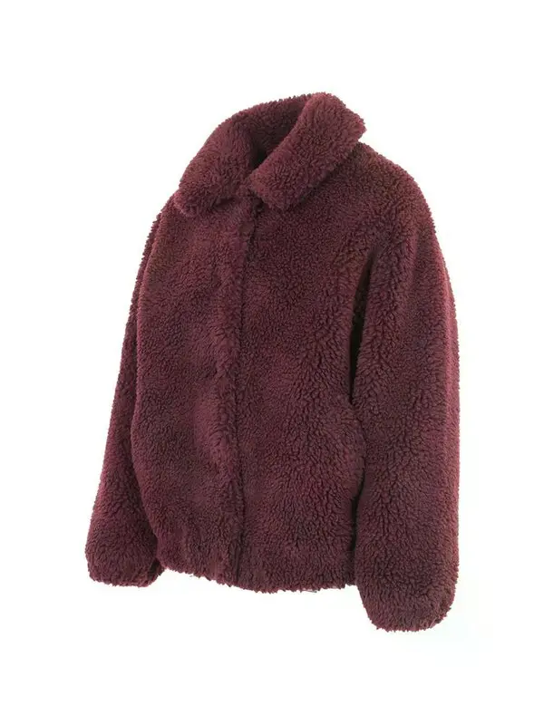 MC2 SAINT BARTH Logo-patch Faux-shearling Coat
