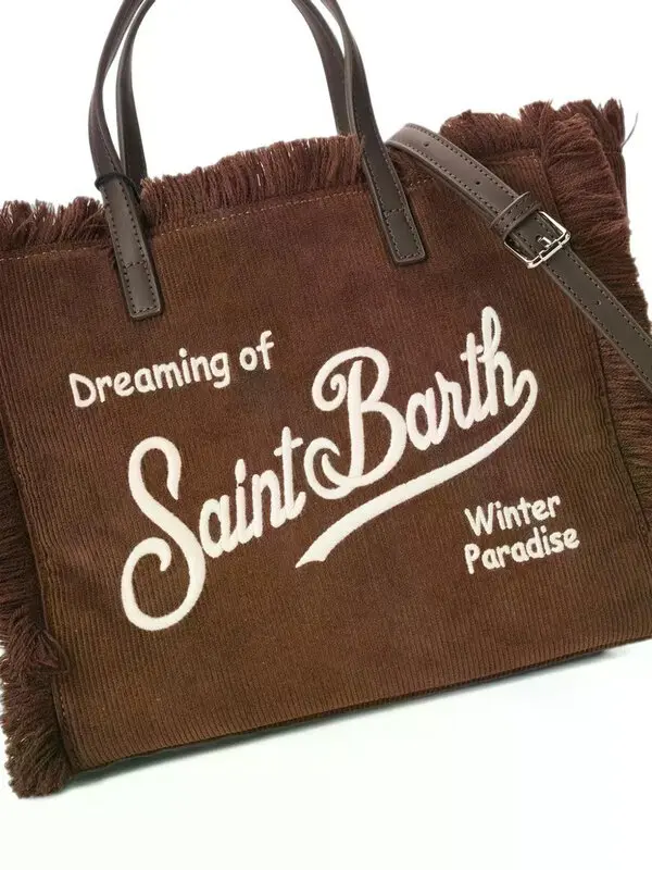 MC2 SAINT BARTH Corduroy Fringed Tote Bag