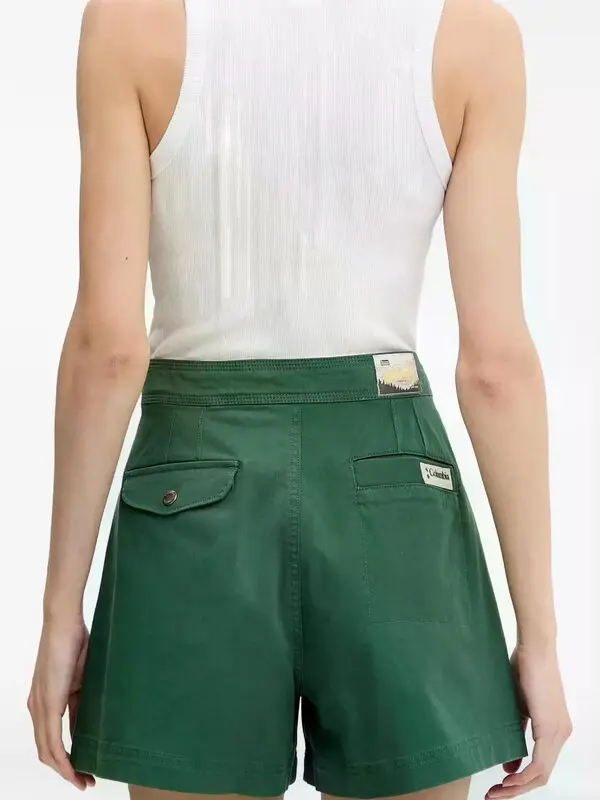 Columbia Acker Rock Pleated Logo-patch Shorts