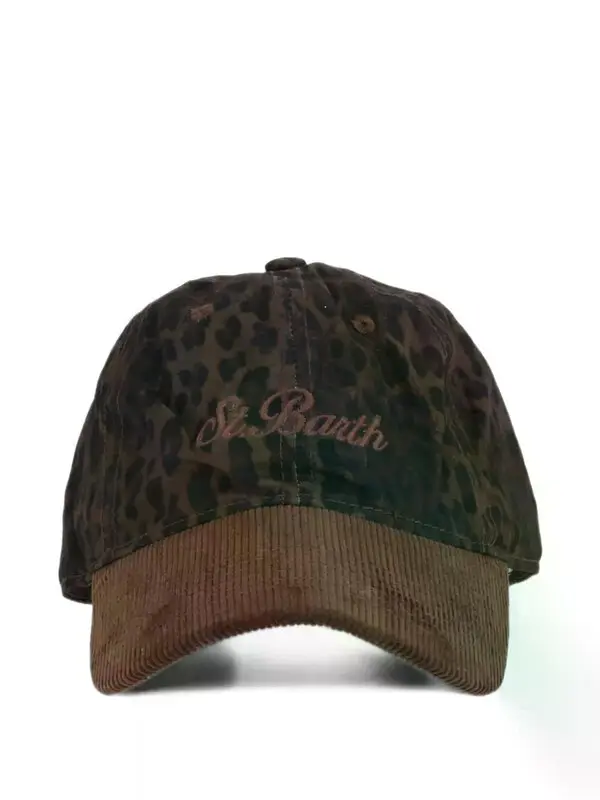 MC2 SAINT BARTH Leopard-print Corduroy Baseball Cap