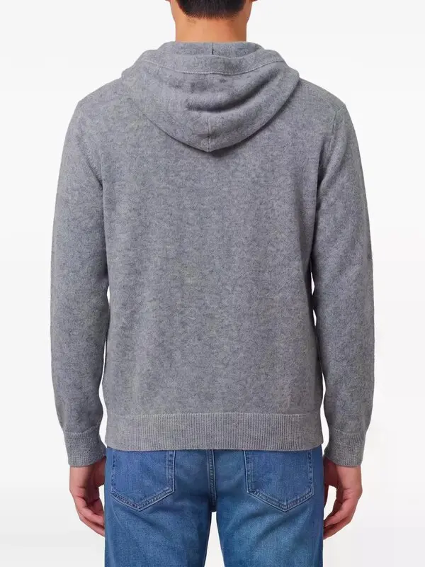 ROBERTO COLLINA Merino Wool Zip-up Hoodie