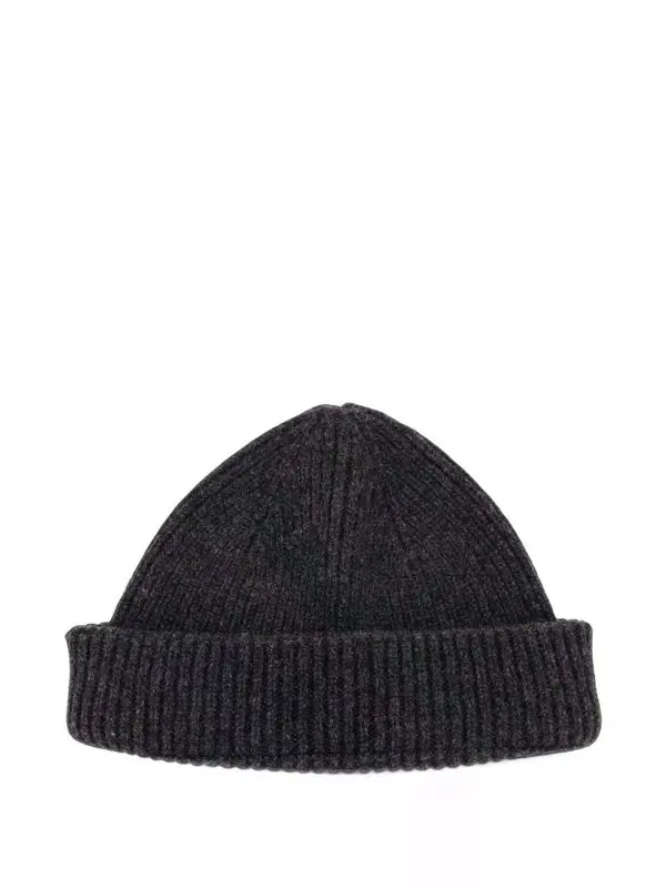 AMARANTO Ribbed-knit Beanie Hat