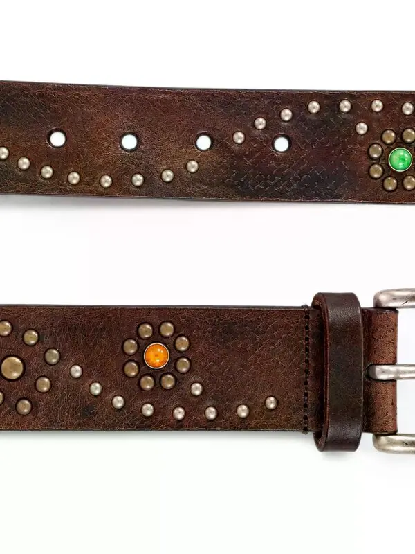 ANDERSON'S Stud-embellished Leather Belt
