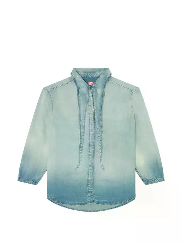 DIESEL® Shirt In Marbled Fluid Denim
