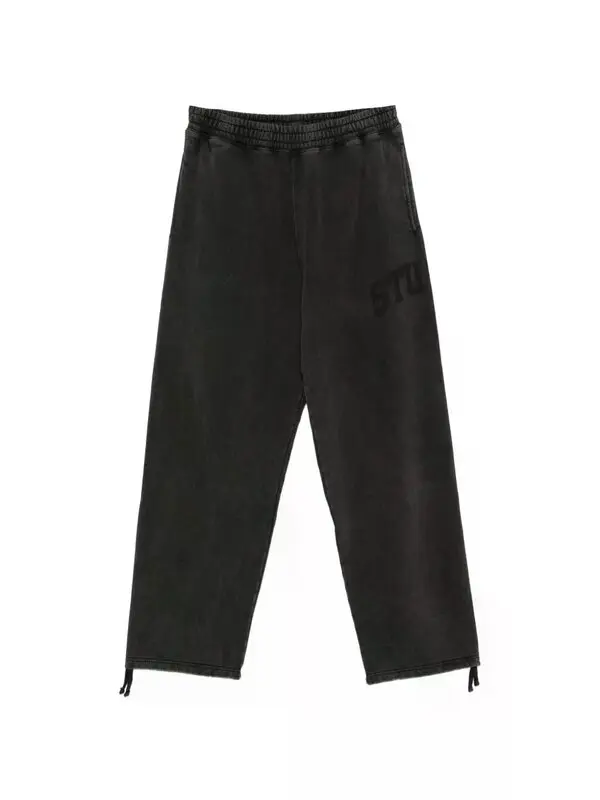 StÜssy Logo-print Drawstring-hem Track Pants - Black