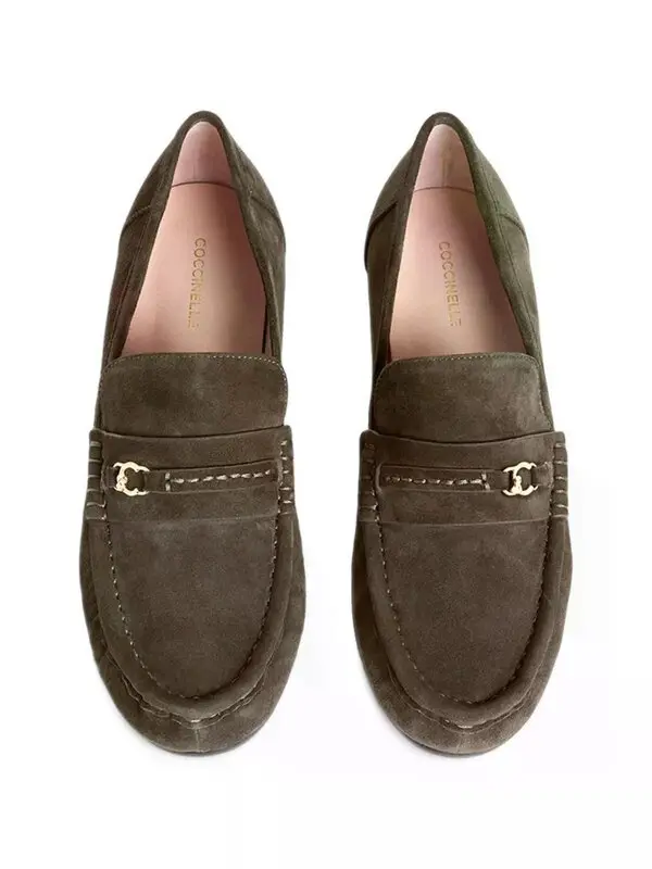 COCCINELLE Suede Logo-plaque Loafers